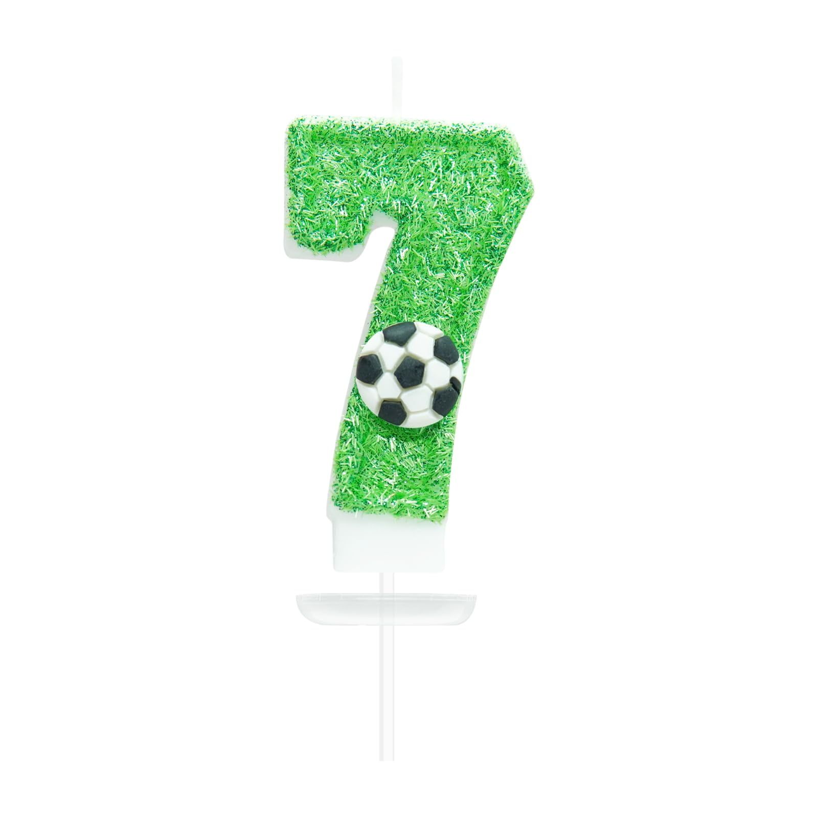 Soccer Birthday NumberEGSC Candles for Cake - Green Number 7 Candle ...