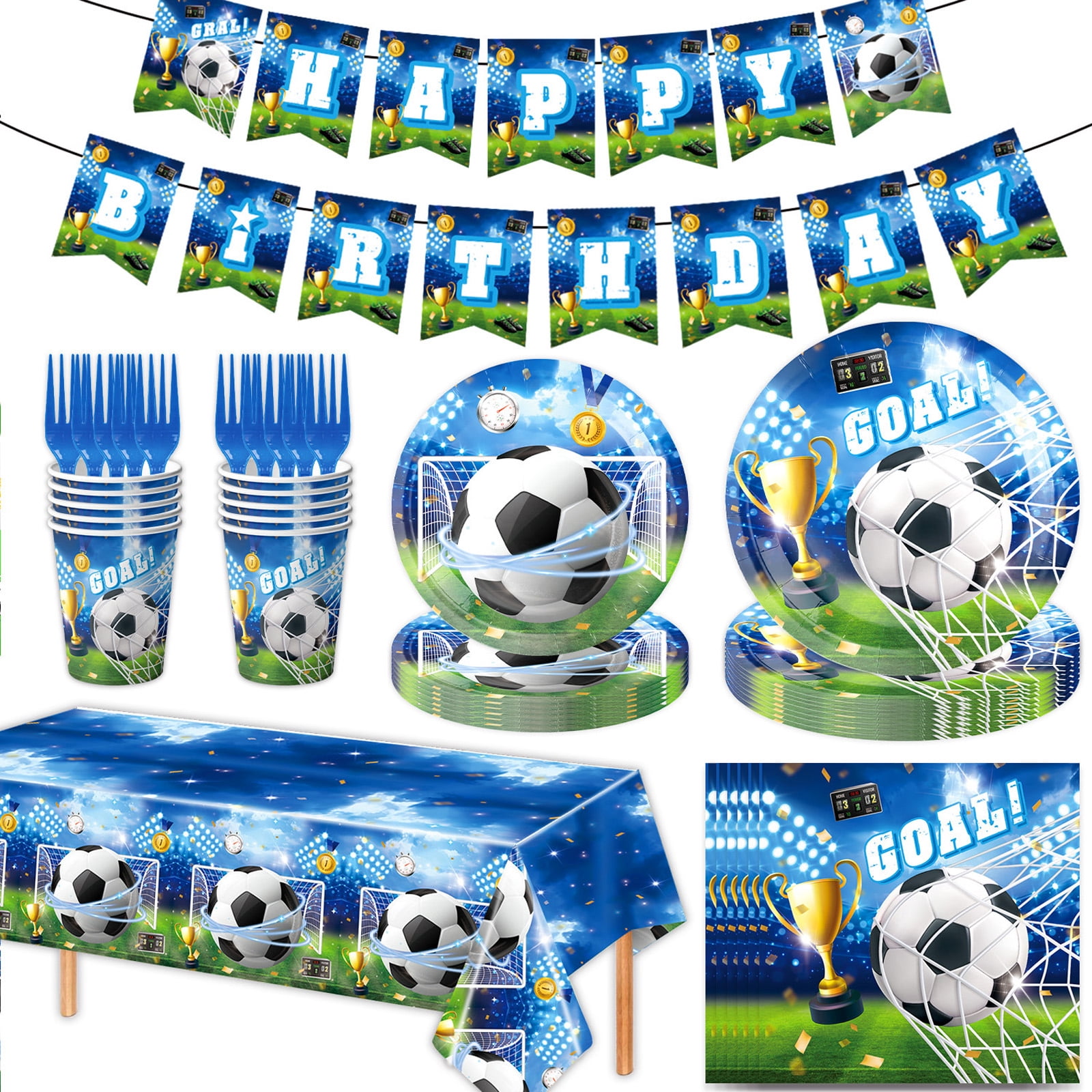 Soccer Birthday Party Decorations, Sports Theme Party Supplies for Game ...
