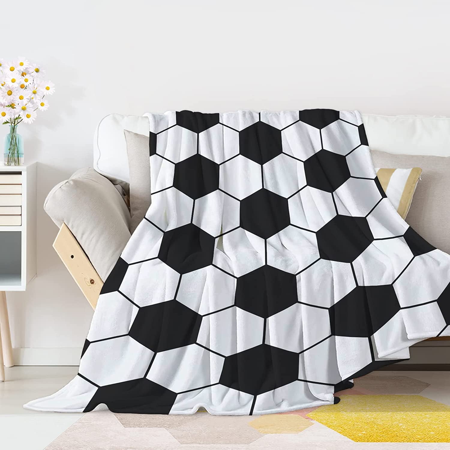 Soccer Blanket Soccer Gifts for Boys Girls, Soft Warm Soccer Blankets ...