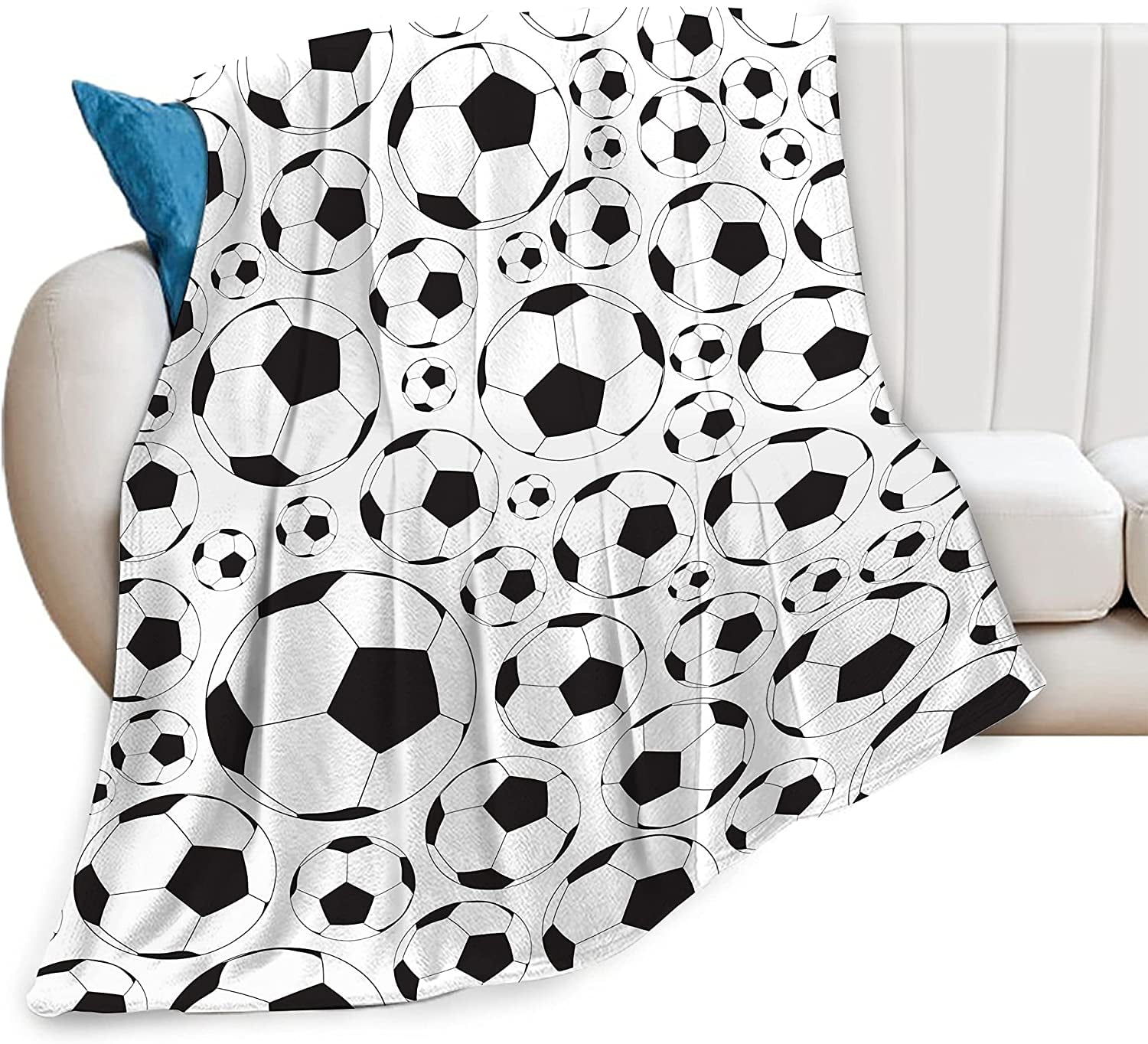 Soccer Blanket for Boys Girls Super Soft Warm Soccer Ball Throw ...