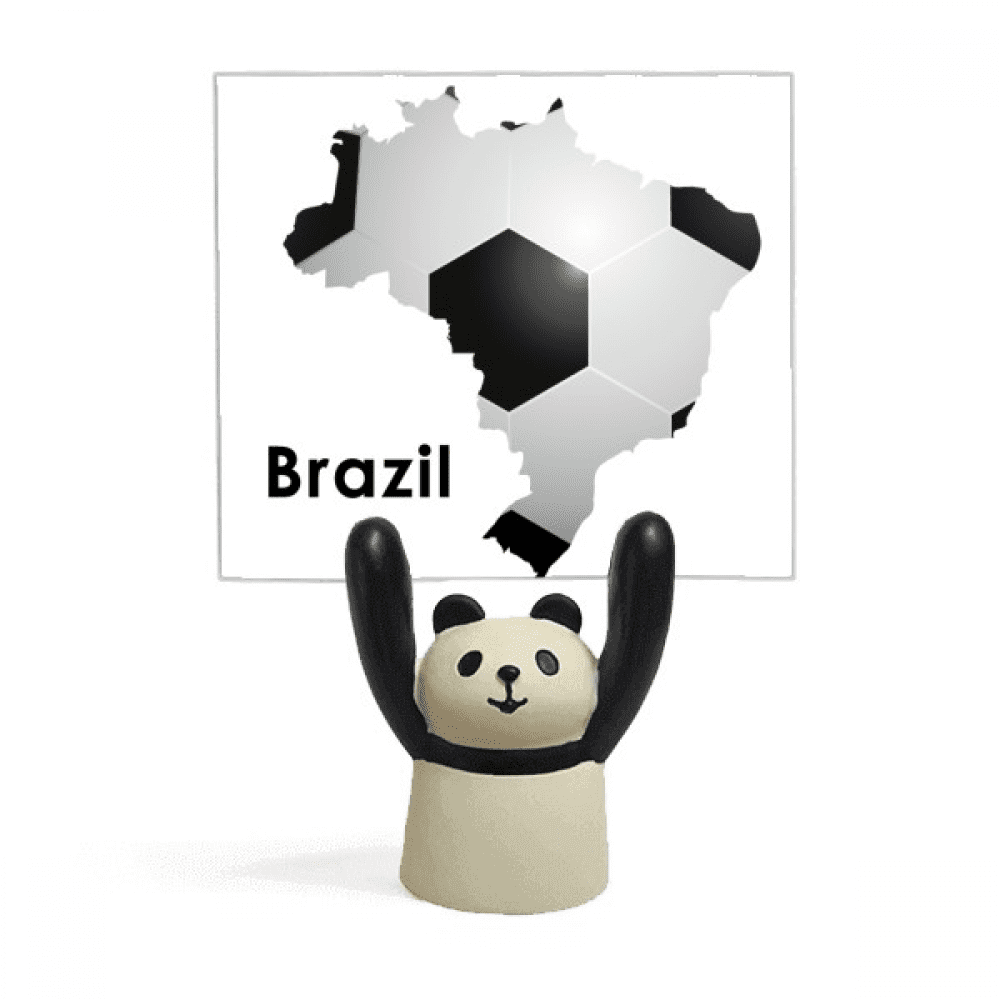 Soccer Brazil Map Shape Brazil Slogan Memo Holder Cartoon Animal Panda ...