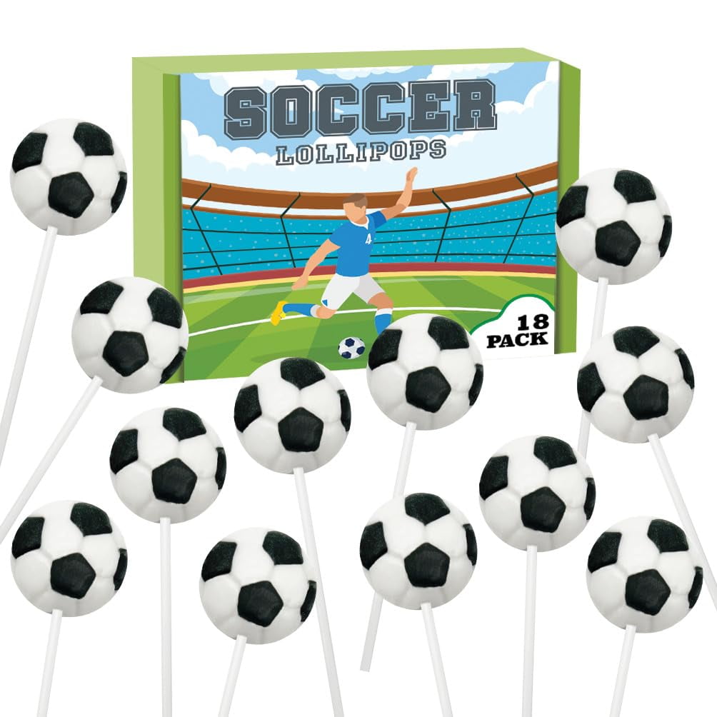 Soccer Candy Lollipops - ESF27 18 Count Individually Wrapped Suckers ...