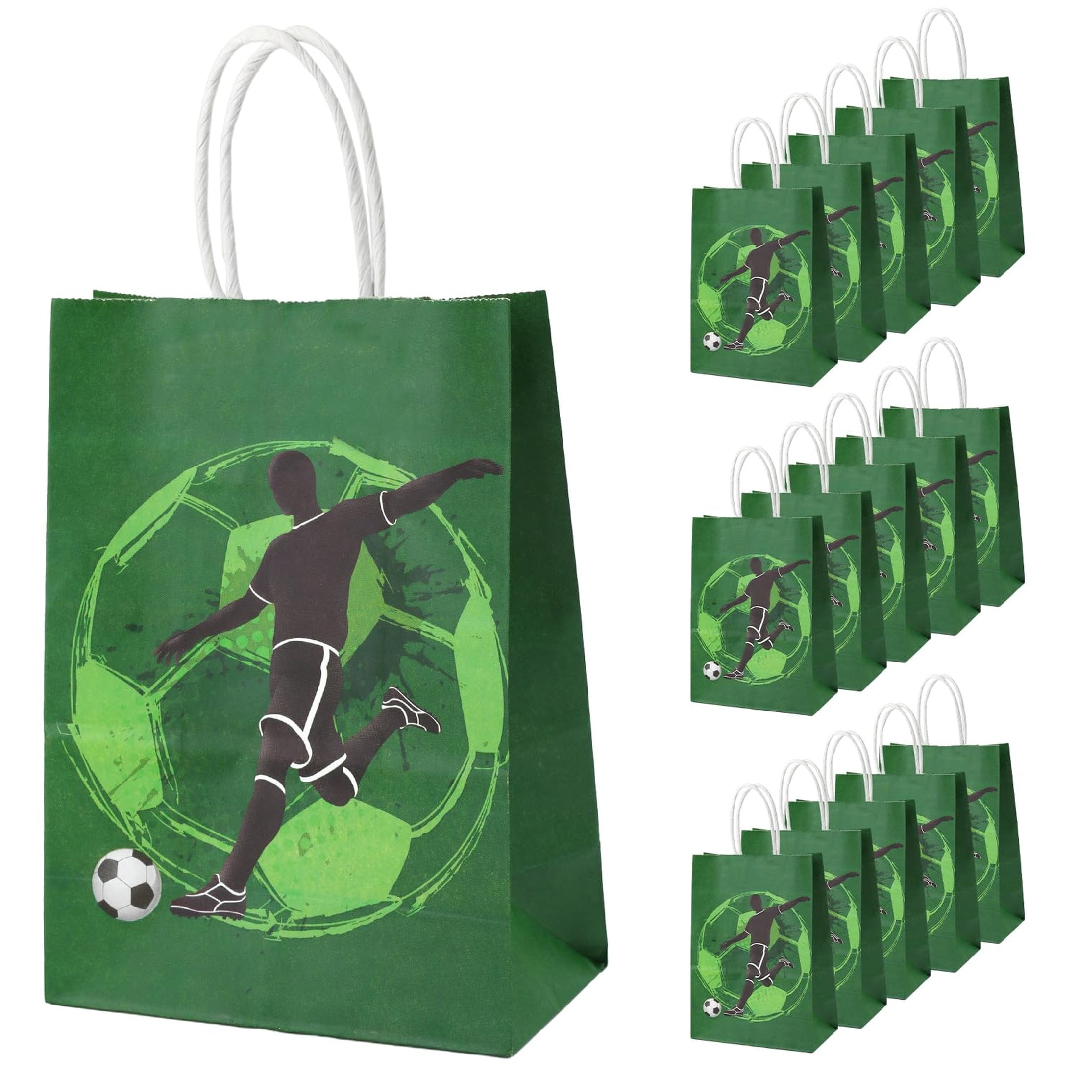 Soccer Celebration Goodie Bags - 16 Pack Football Themed Treat Bags ...