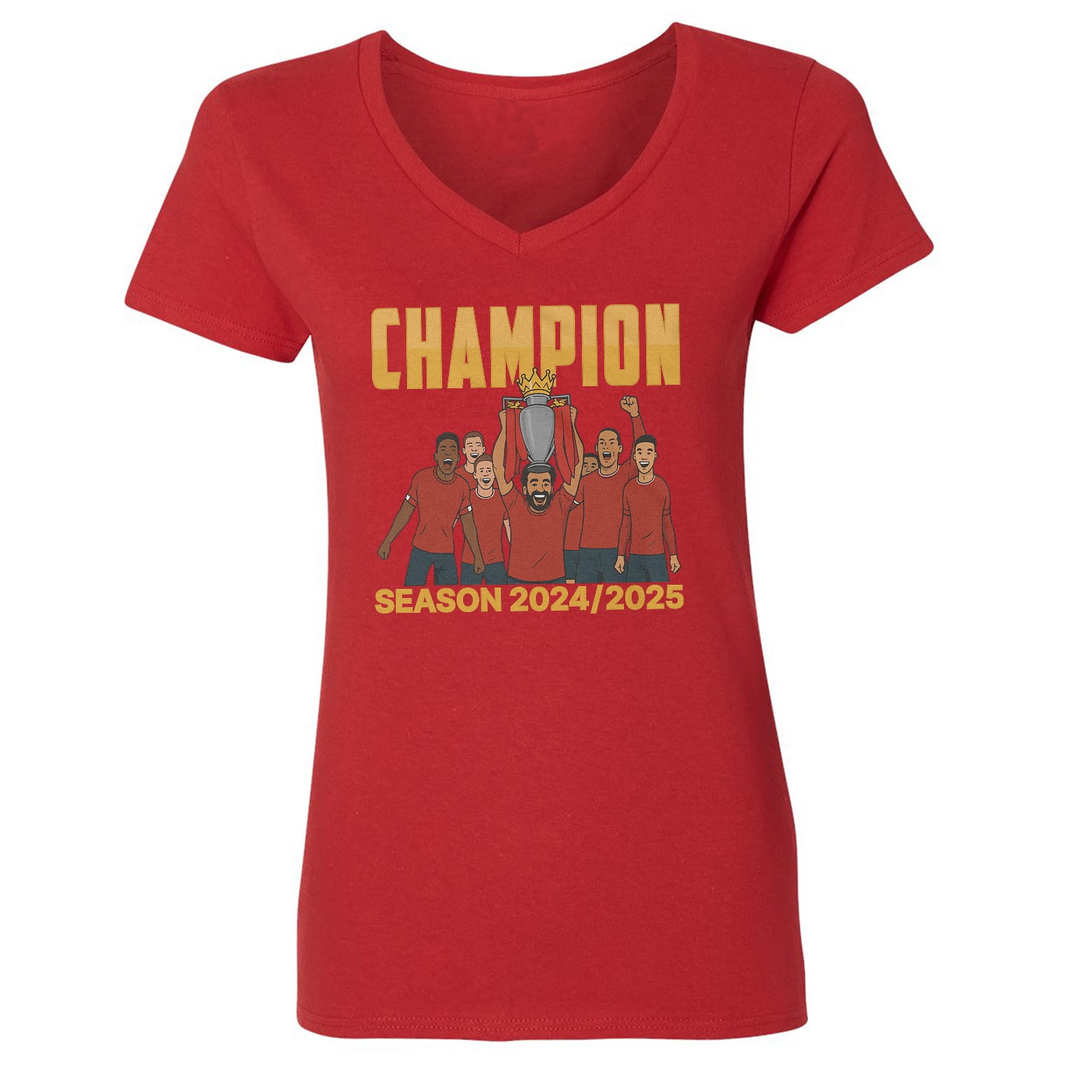 Soccer Champions 2024-2025 Season Liverpool-Inspired Ladies' V-Neck ...