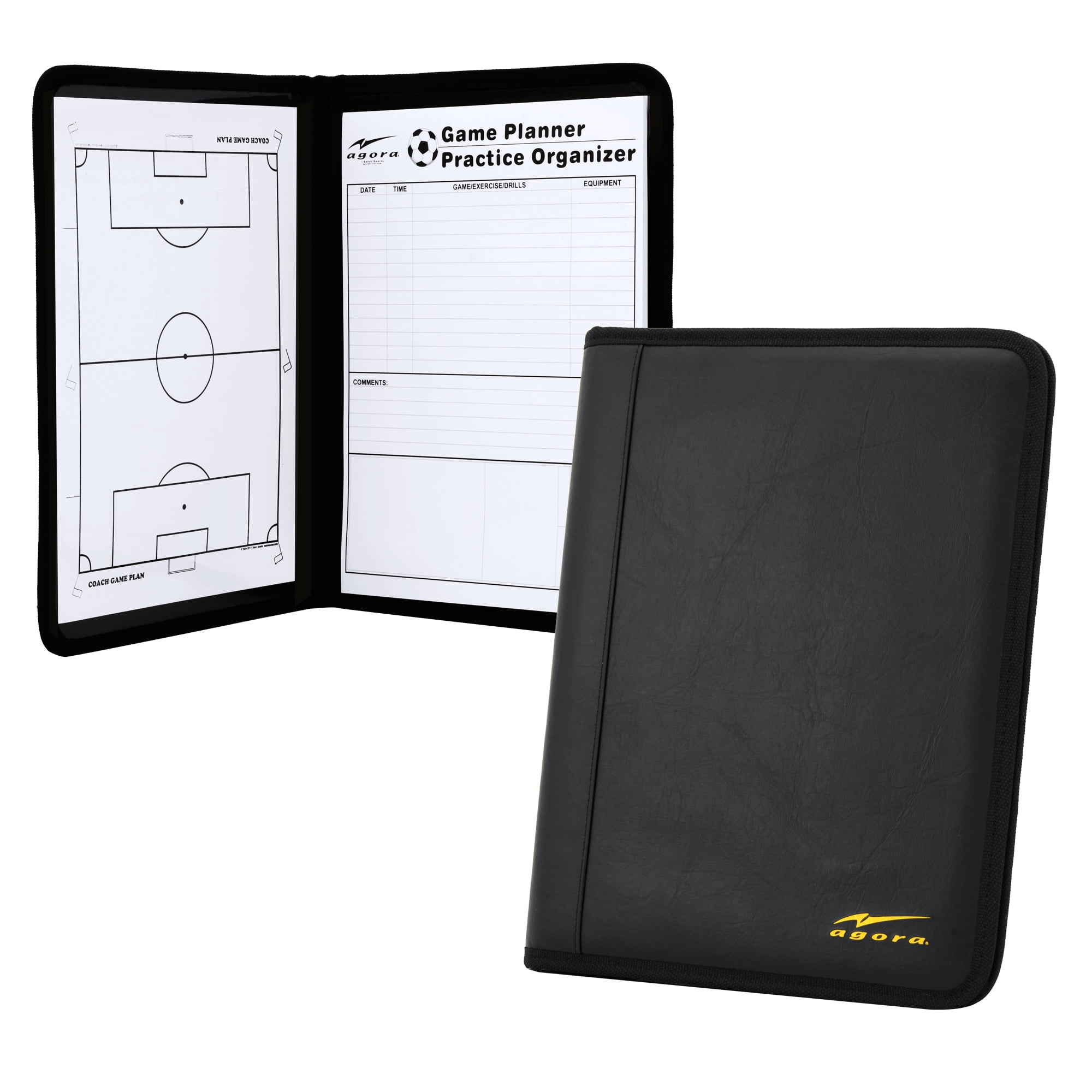 Soccer Coach Planner with Dry-Erase Soccer Field Diagram and Strategic ...