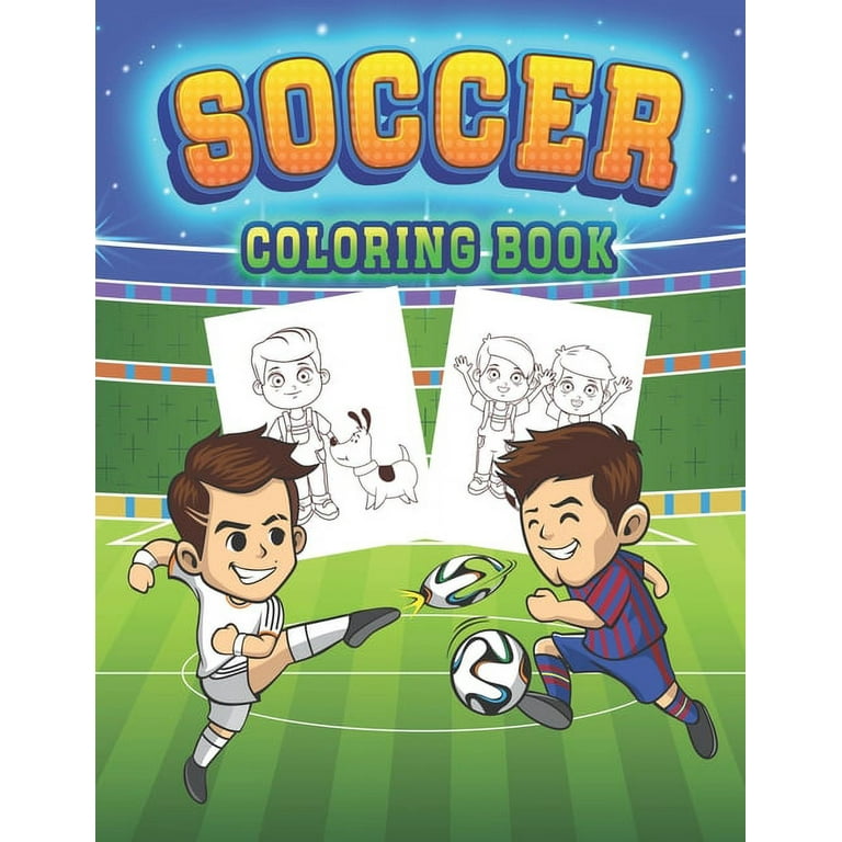 soccer player coloring book