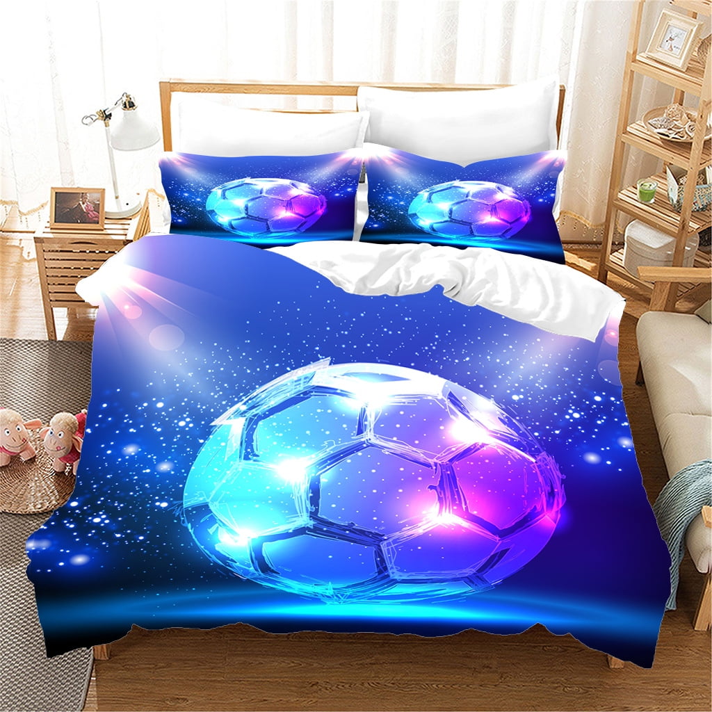 Soccer Comforter Cover Set Boys Sports Bedding Set Twin Full Queen King ...