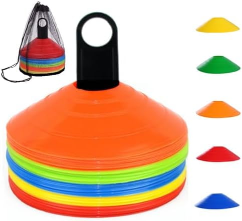 Soccer Cones (50 Pcs), Cone Agility Training Sports Cone Plastic with ...