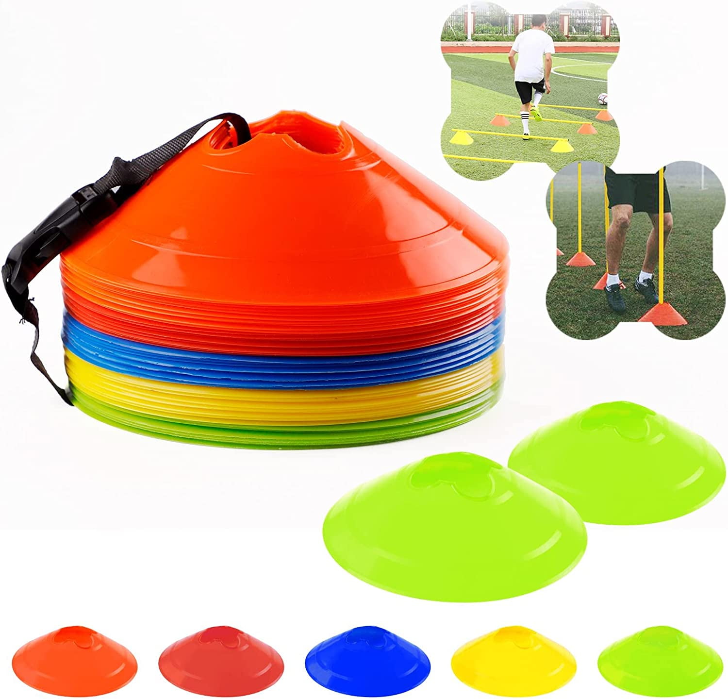 SEISSO Soccer Cones, Sports Drills, Field Training, Football, Outdoor ...