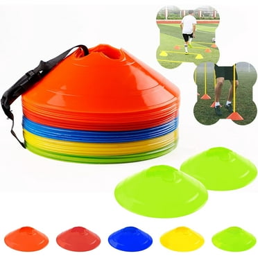 Cyfie 50pcs Soccer Cones, Agility Drills, Football, Basketball, Training, Kids Adults Practice ...