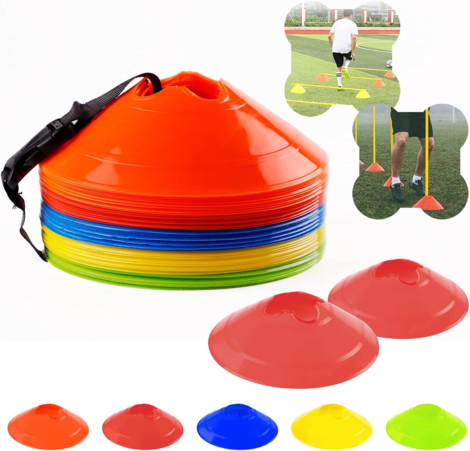 SEISSO Soccer Training Cones for Kids, Coaches, Athletes - Practice ...