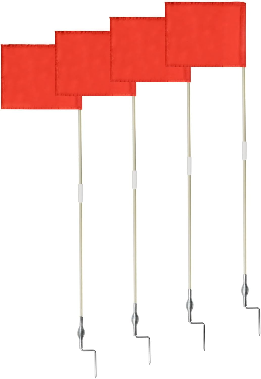 Soccer Corner Flags Set of 4, 67-Inch Portable Soccer Agility Poles & Football Field Corner ...