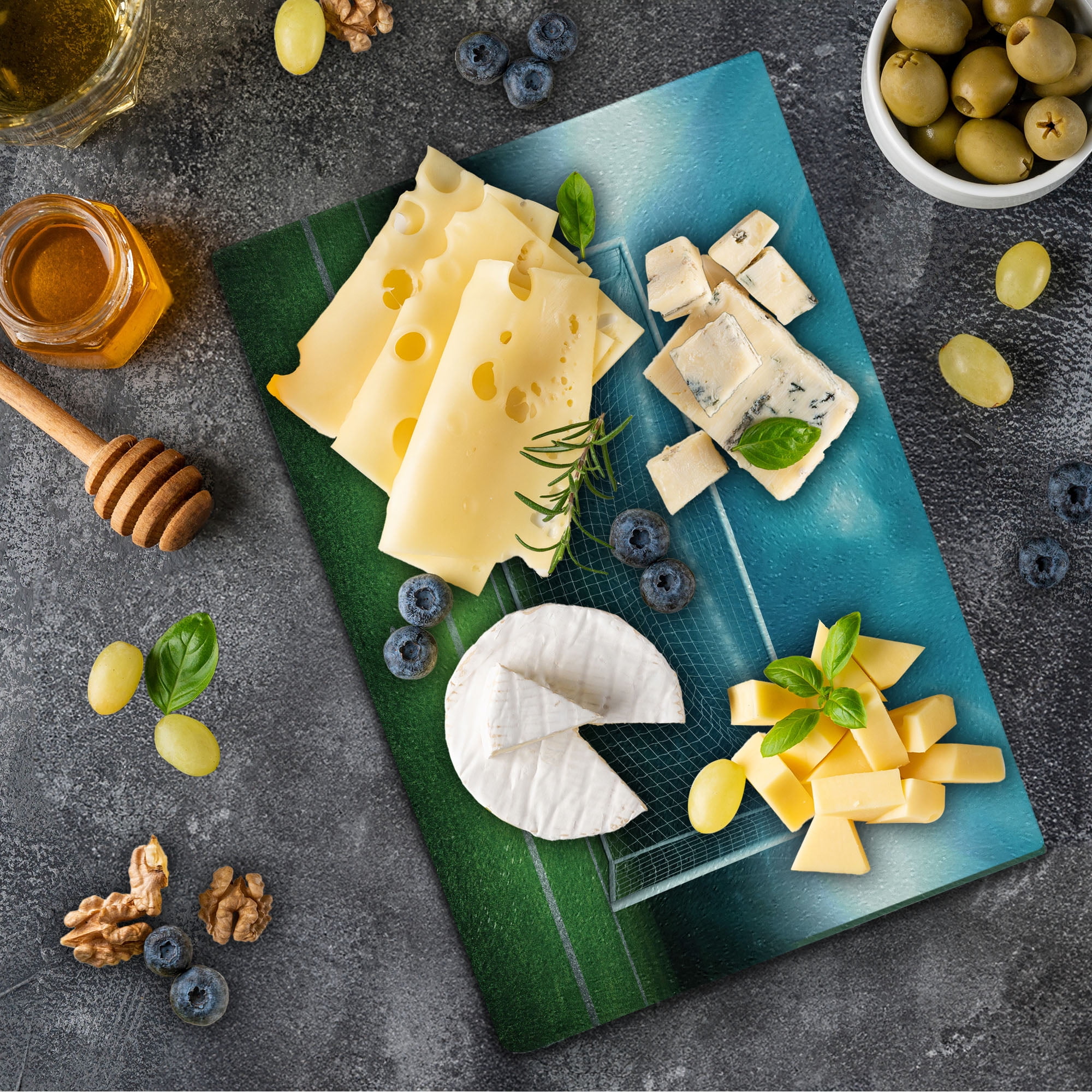 Soccer Cutting Board, Soccer Goal Post Sports Area Winner Loser Line ...