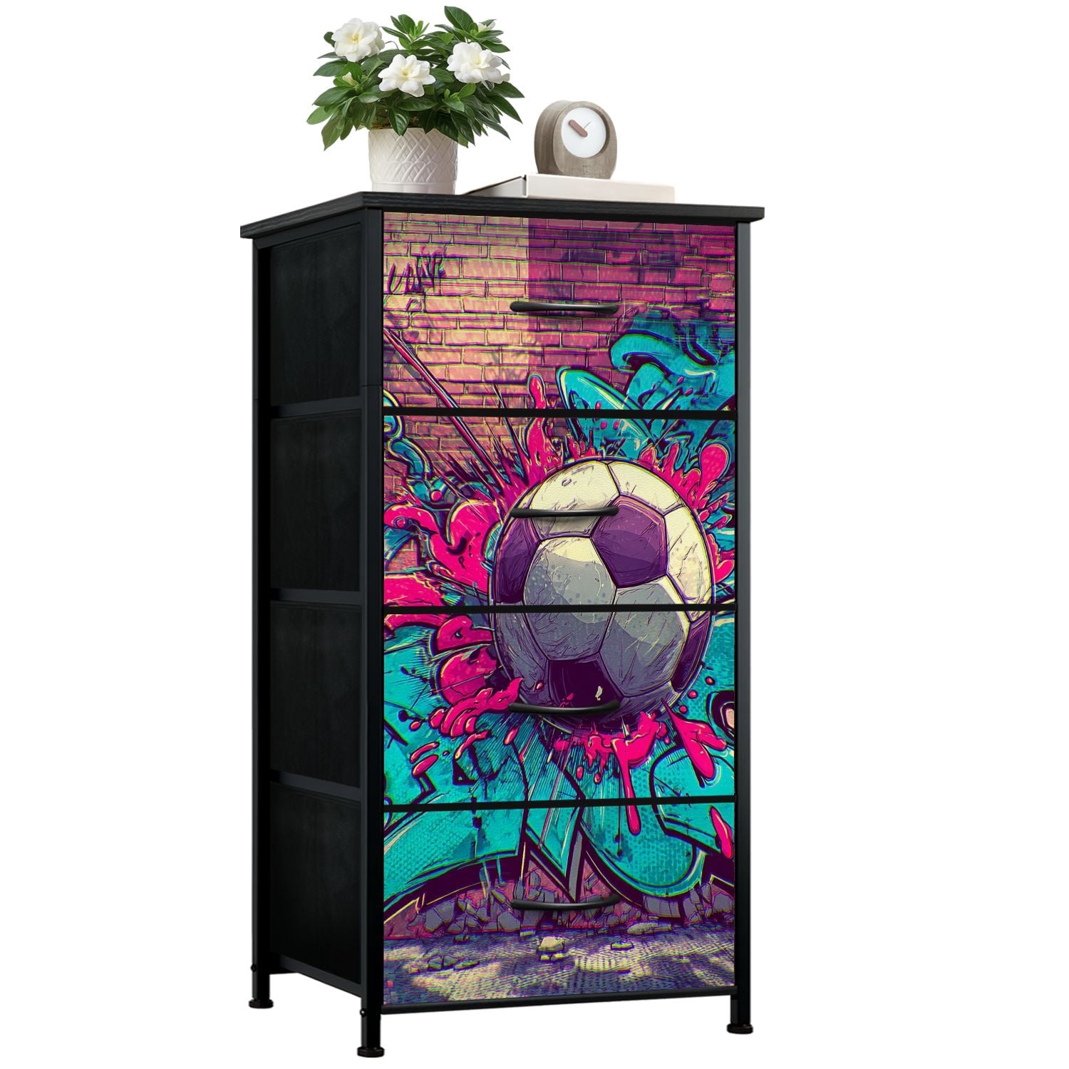 Soccer Dresser for Bedroom with 4 Storage Drawers Dynamic Street ...
