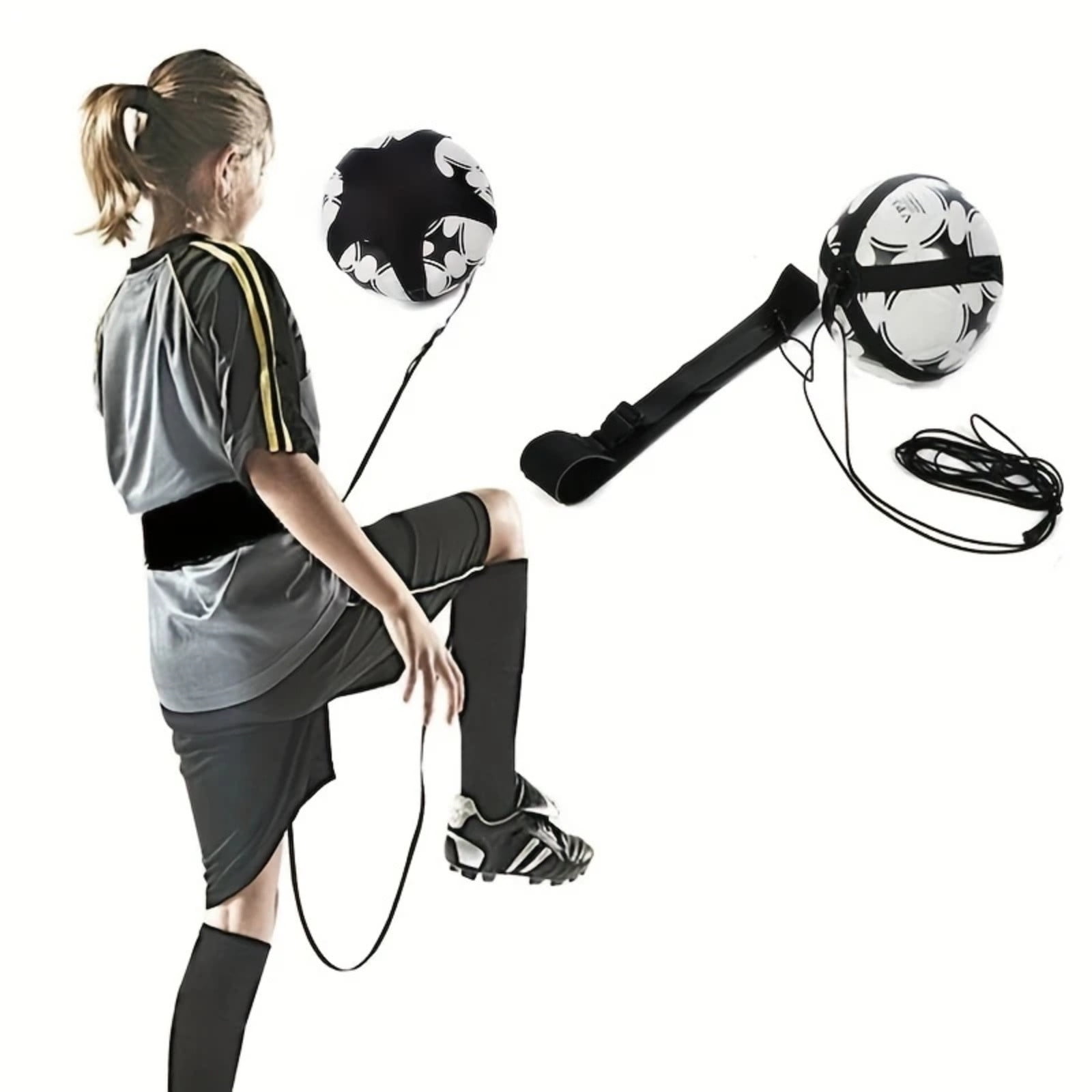 Soccer Dribbling Training Ball Bag - Strap for Kids Students Football ...