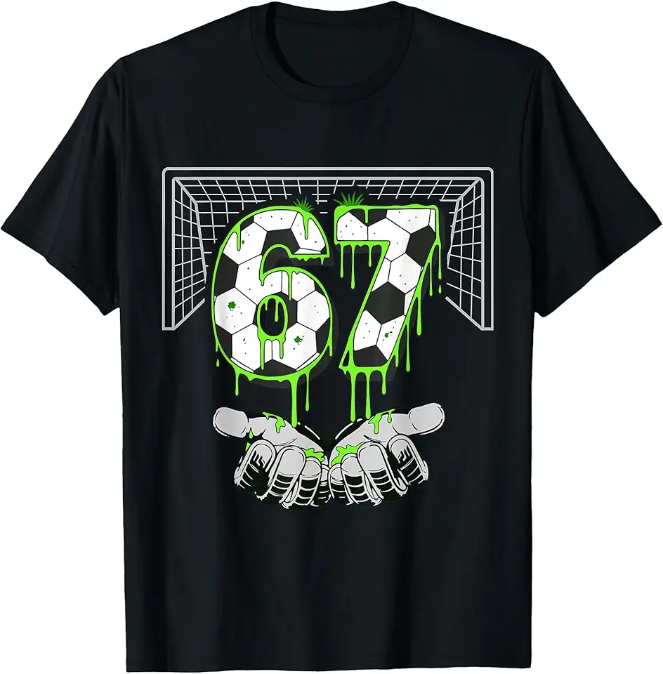 Soccer Drip Number 67 Boys Soccer Player 67 Football Sports T-Shirt ...