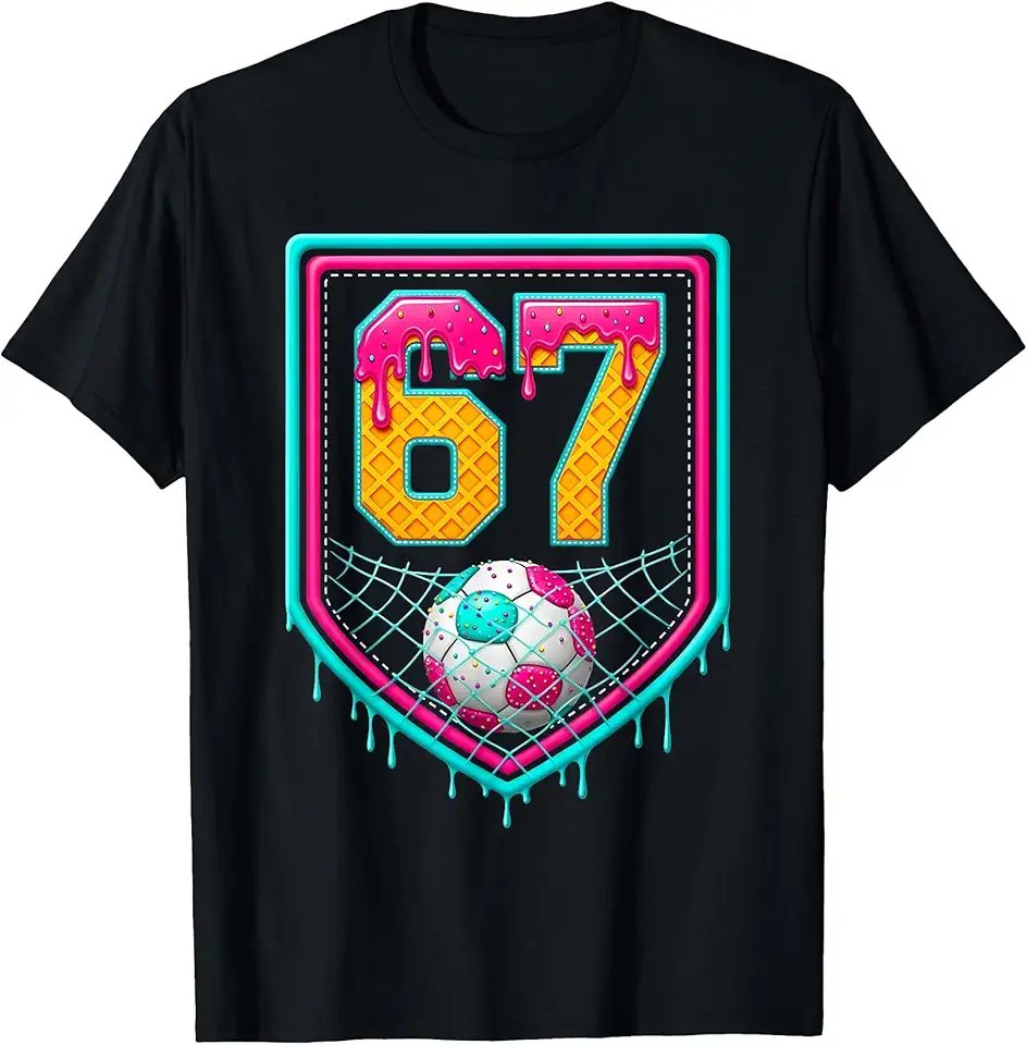 Soccer Drip Number 67 Soccer Player T-Shirt - Walmart.com