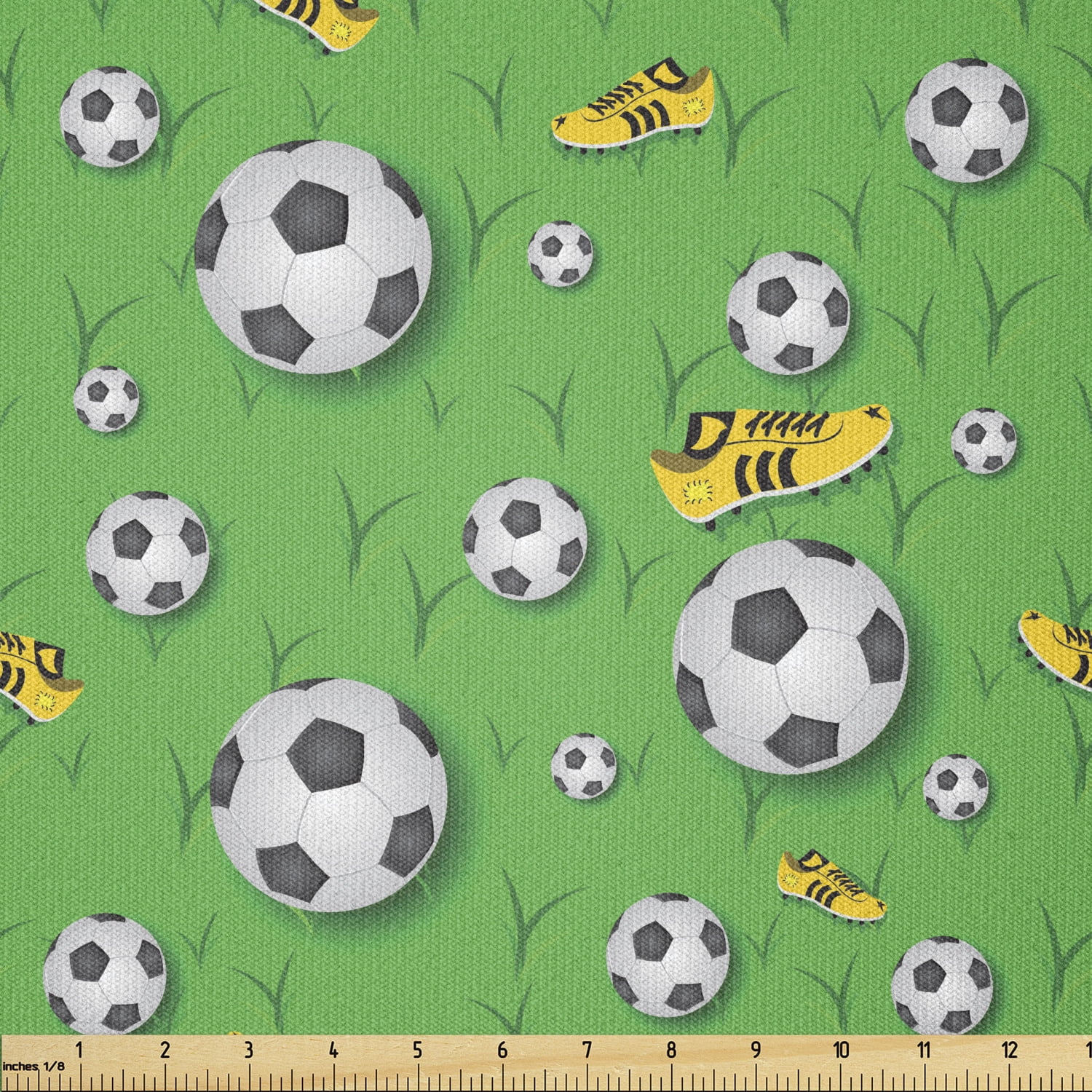 Soccer Fabric by The Yard, Professional Player Athletics Pattern ...