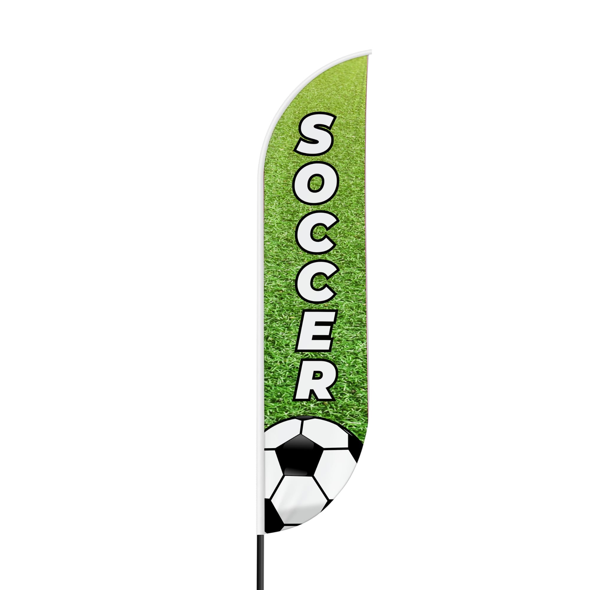 Soccer Feather flag for Outdoor by Mavis Print | 11.5 FEET Long ...
