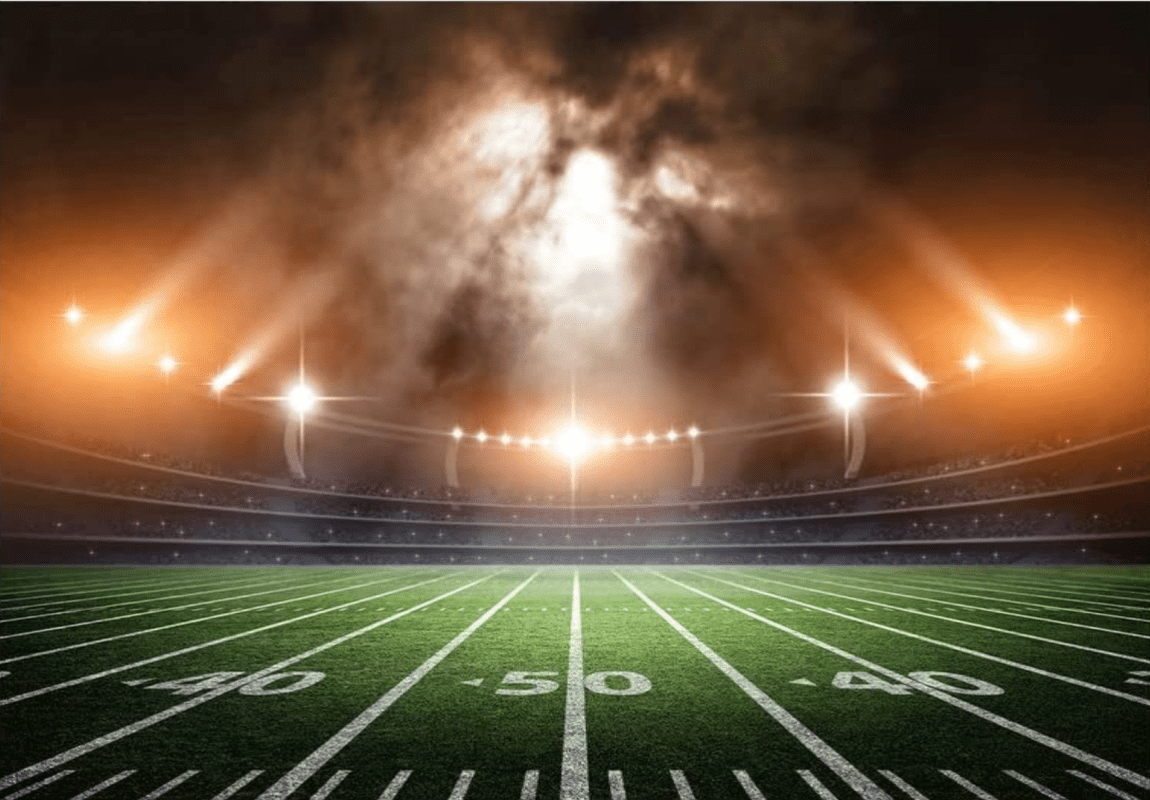 Soccer Field Background Football Pitch Ball Game Stadium Spotlight ...