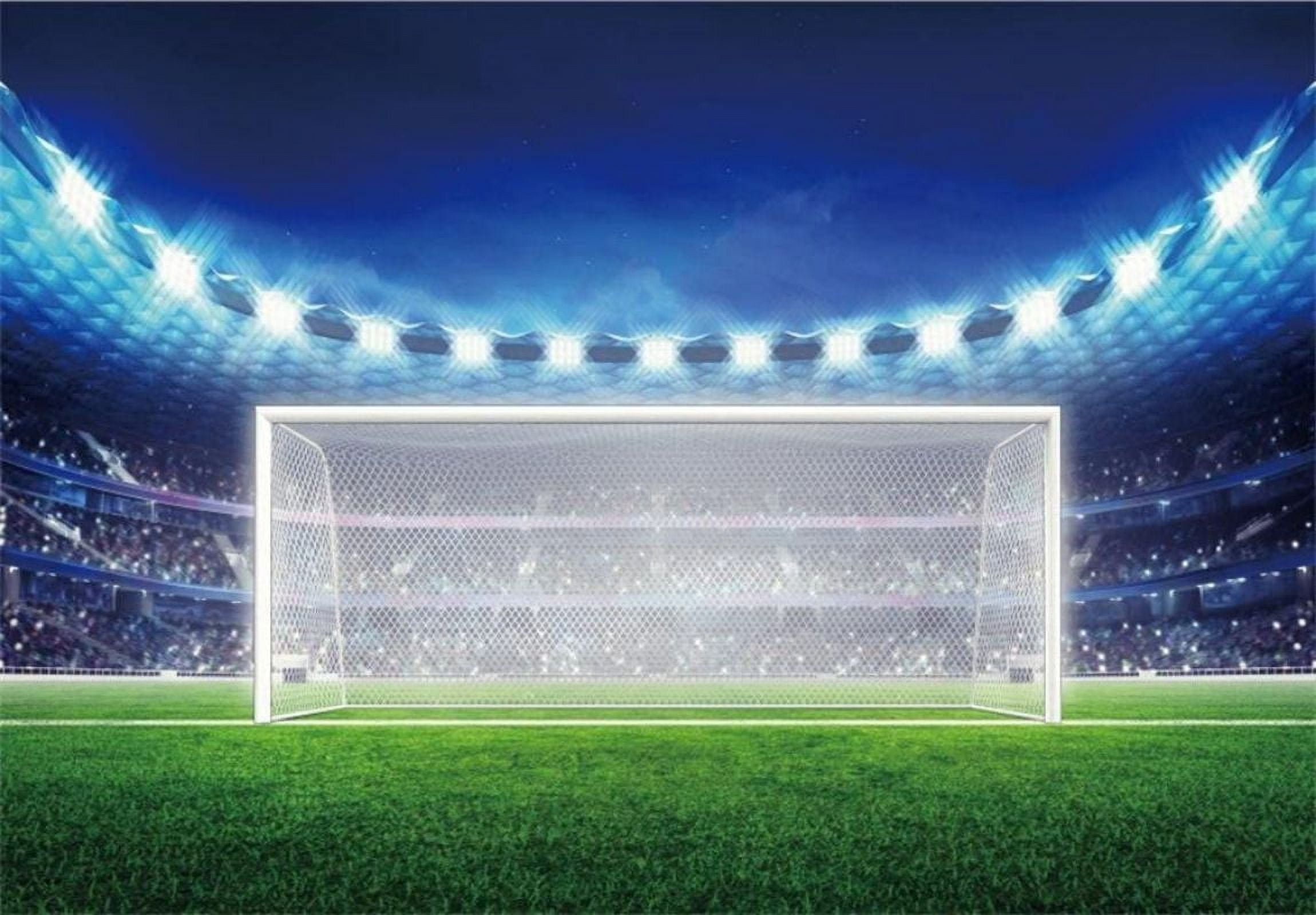 Soccer Field Background Football Pitch Ball Game Stadium Spotlight ...