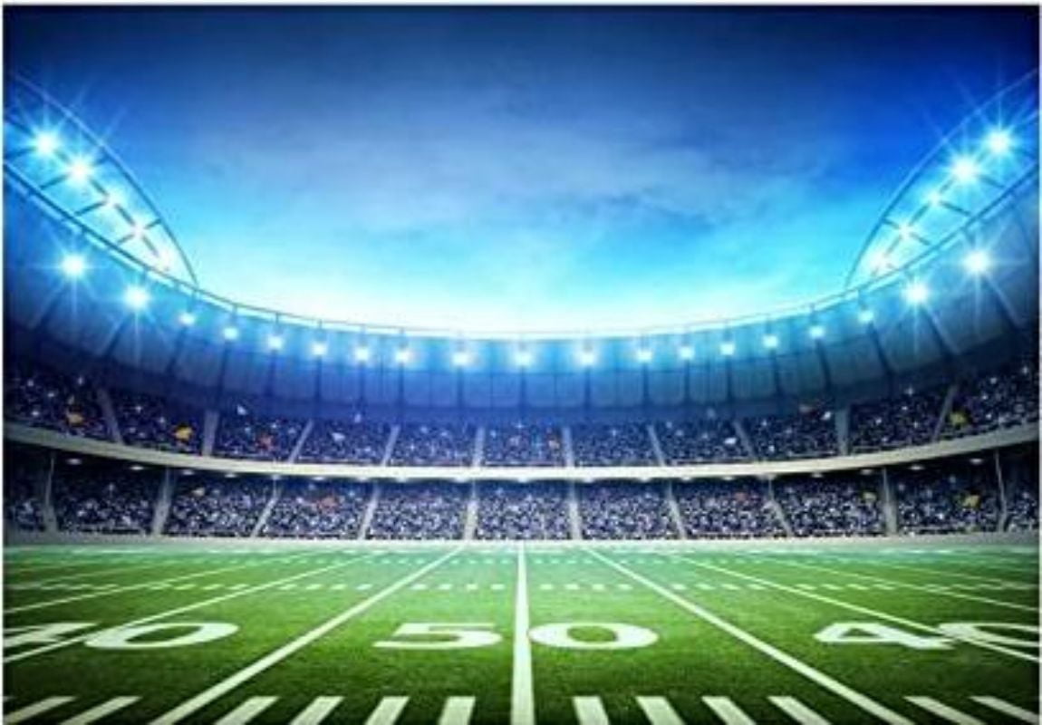Soccer Field Background Football Pitch Game Stadium Spotlight ...
