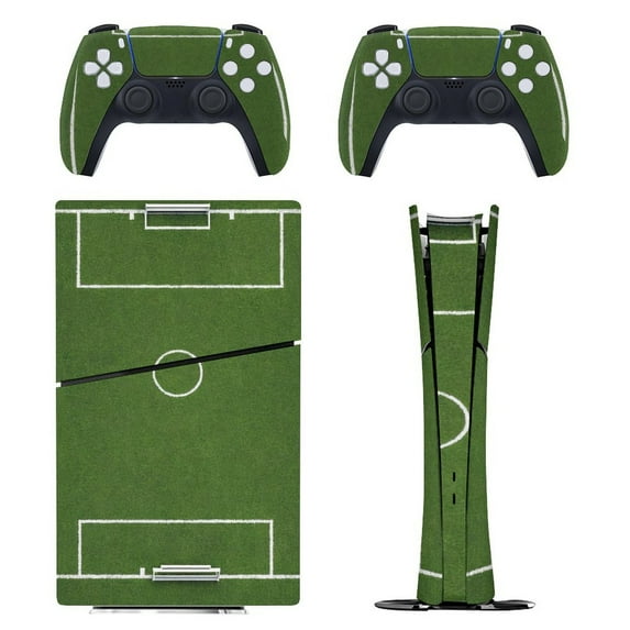 Soccer Field Console Skin Bundle for PS5 Pro Slim Disc & Digital / PS4 ...