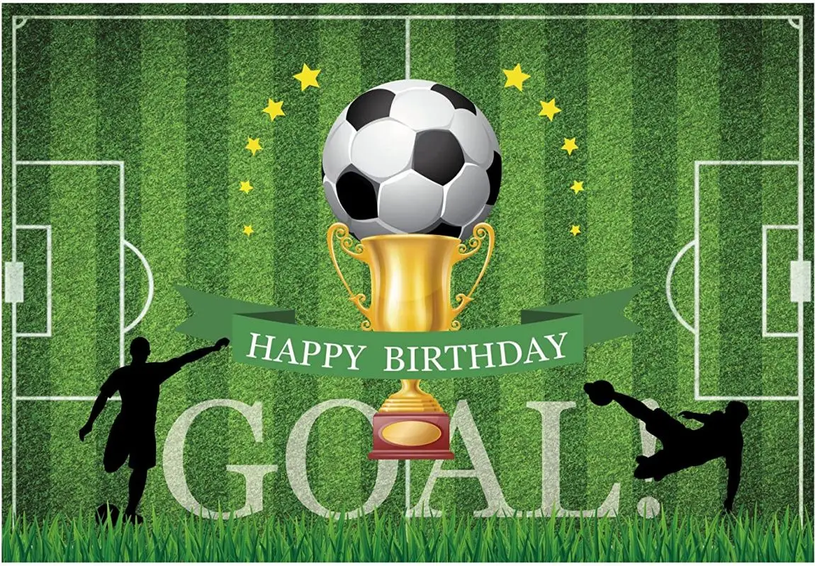 Soccer Football Field Sports Party Background Baby Shower ration Custom Birthday Backdrop Banner ...