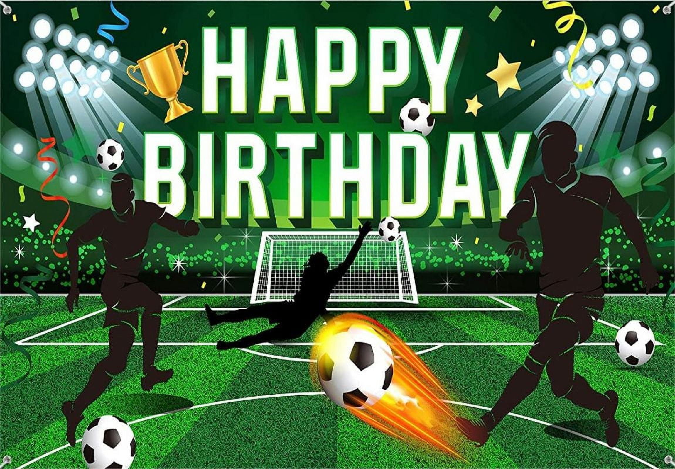 Soccer Football Field Sports Party Background Baby Shower ration Custom ...