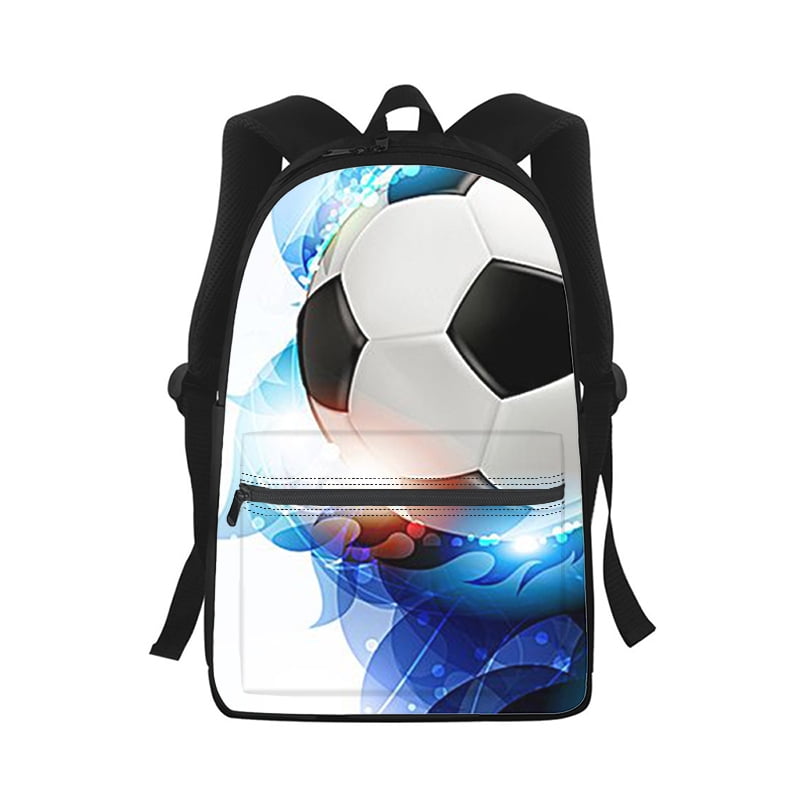 Soccer Football Men Women Backpack 3D Print Fashion Student Bag Laptop ...