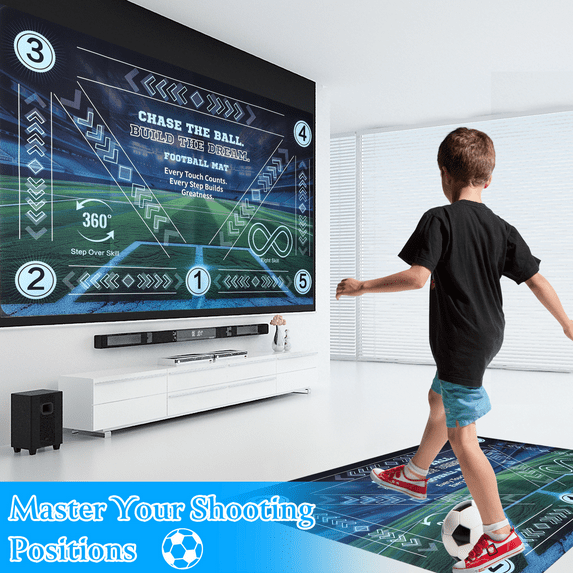 Soccer Footwork & Ball Control Mat, 24x36 Inch Indoor Training ...