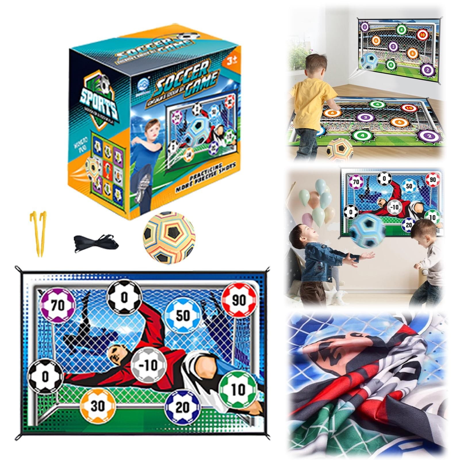 Soccer Game Set For Kids Soccer Indoor Toss Game Foldable Flannel ...