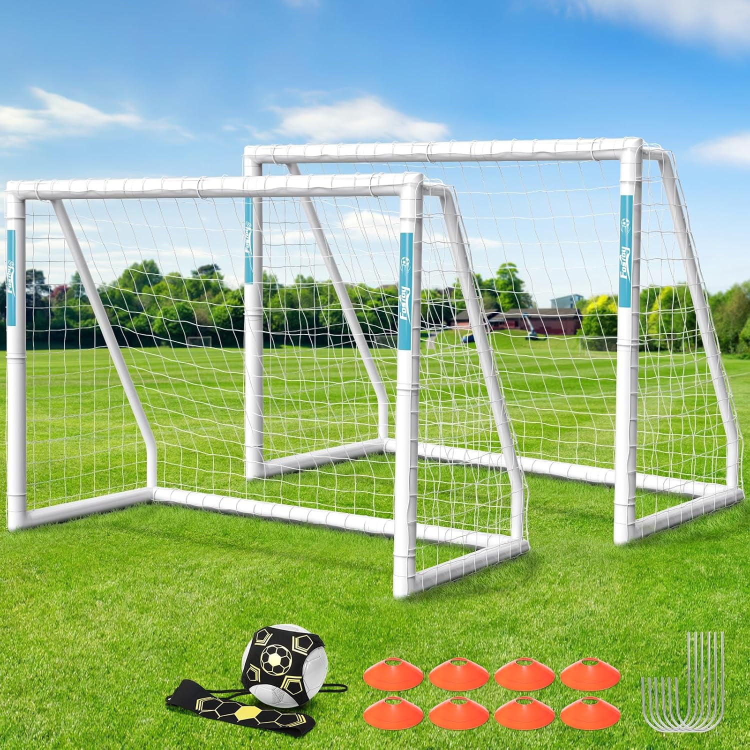 Soccer Goal, 12×6FT/10×6.5FT/8x6FT Soccer Goal for Backyard ...