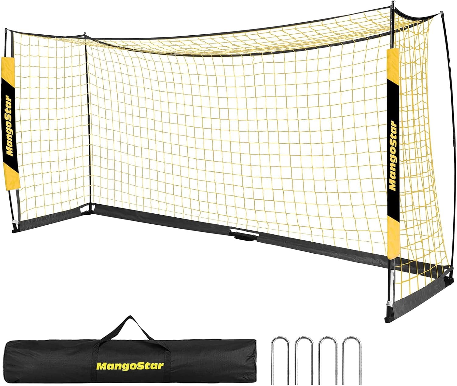 Soccer Goal, 12X6 FT Soccer Goals for Backyard Portable Net Collapsible ...