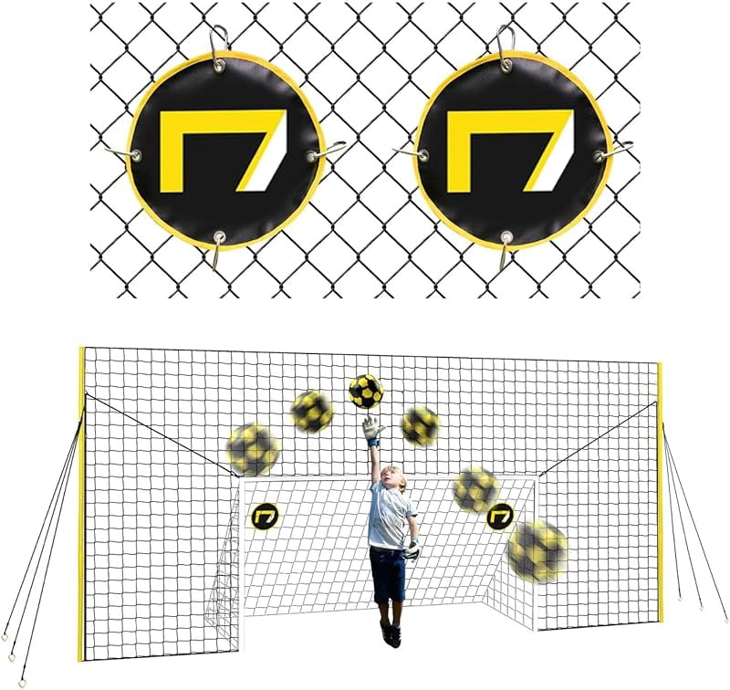 Soccer Goal & Backstop Net with Rebounder | All-in-One Backyard Soccer ...