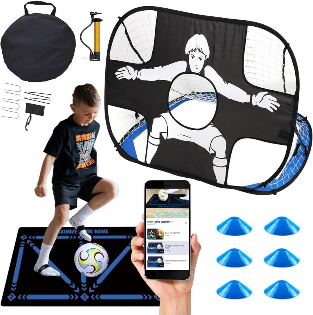 Soccer Goal for Backyard, 4'x3' Pop Up Soccer Goal, Football Target ...