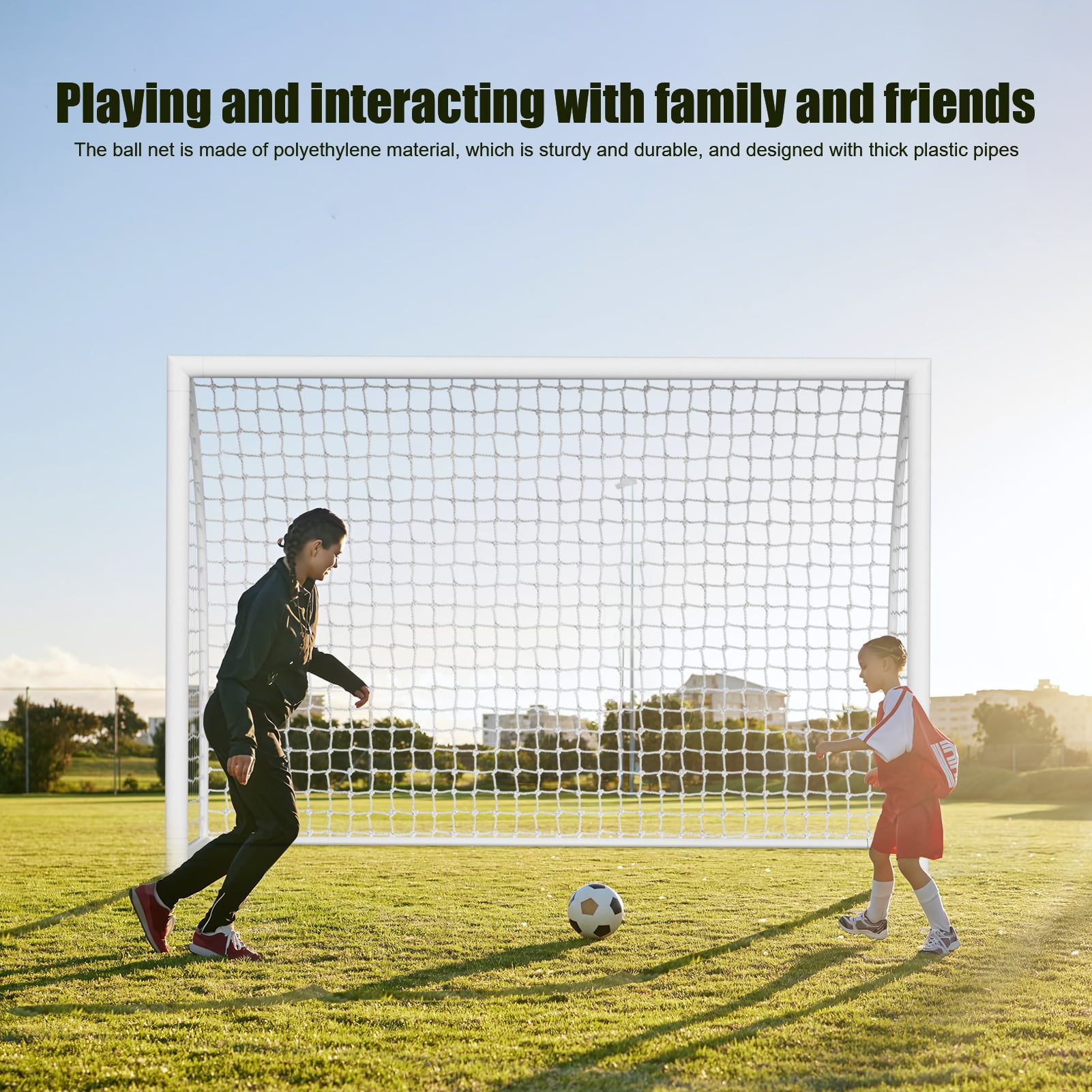 Soccer Goal with Net, 10×6.5 FT, Weatherproof Football Goal, Portable ...