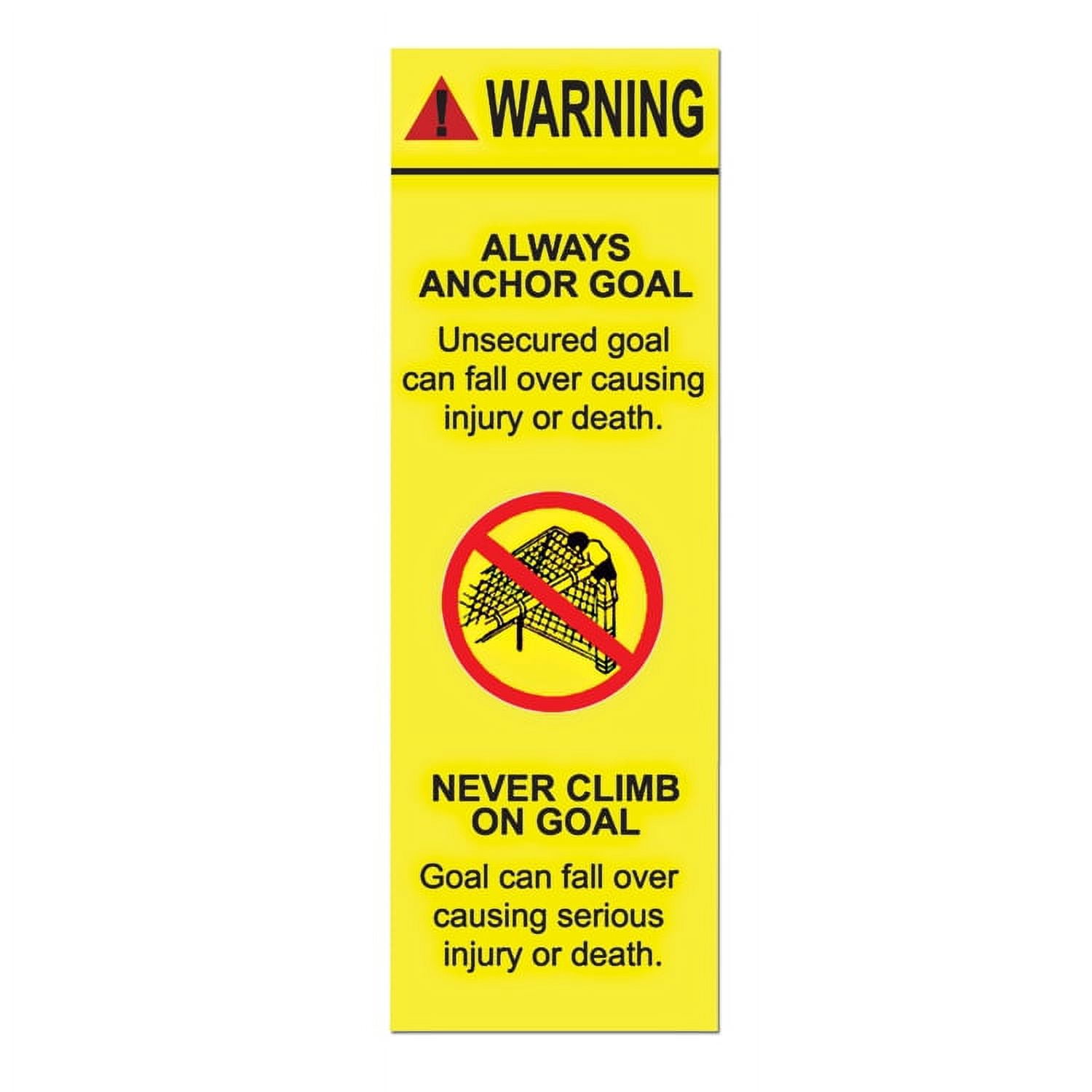 Soccer Goal Safety Warning Stickers - Pack of 10 - Walmart.com