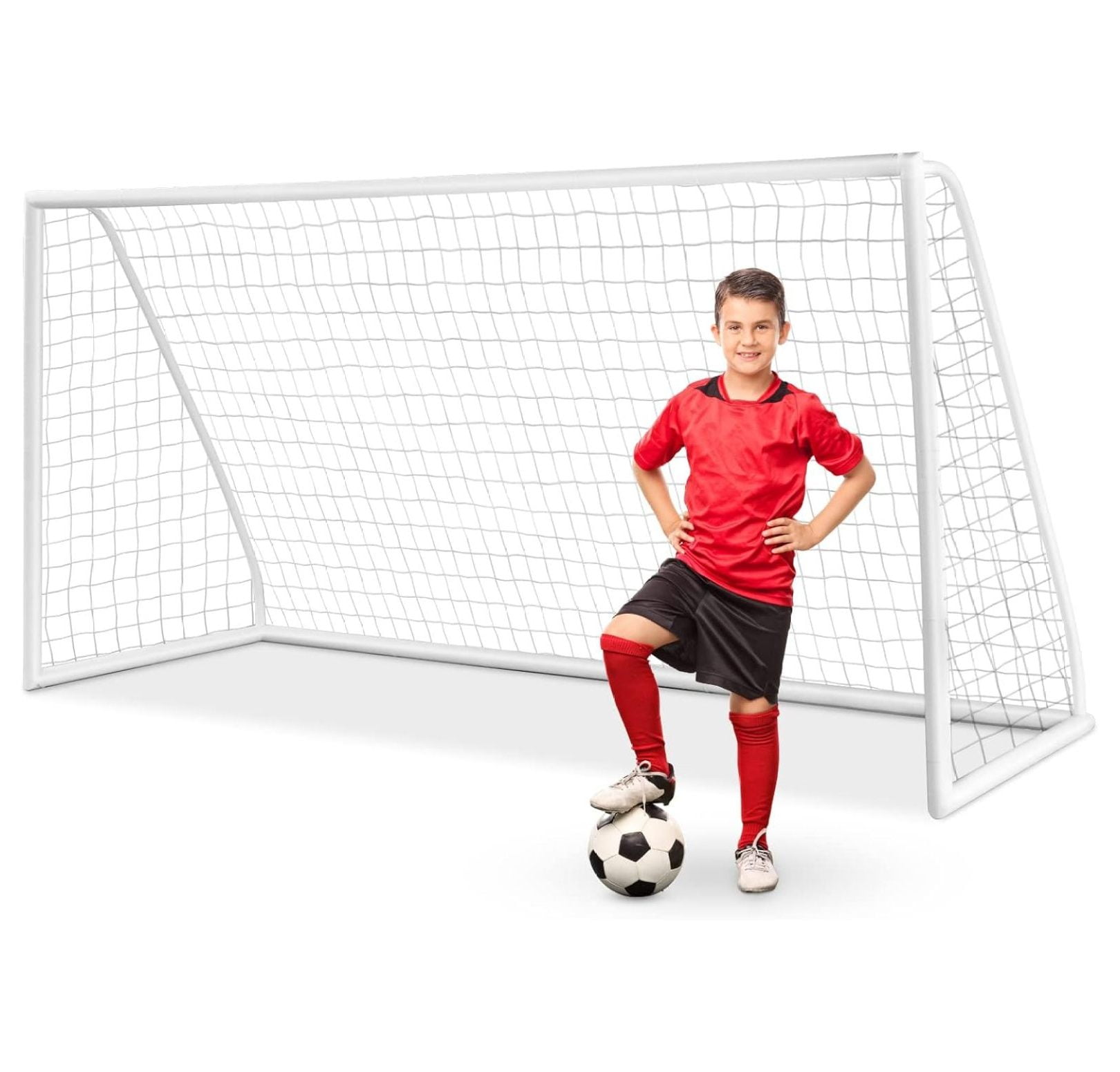 Soccer Goal, Soccer Goals for Backyard with All Weather Net, Ground ...