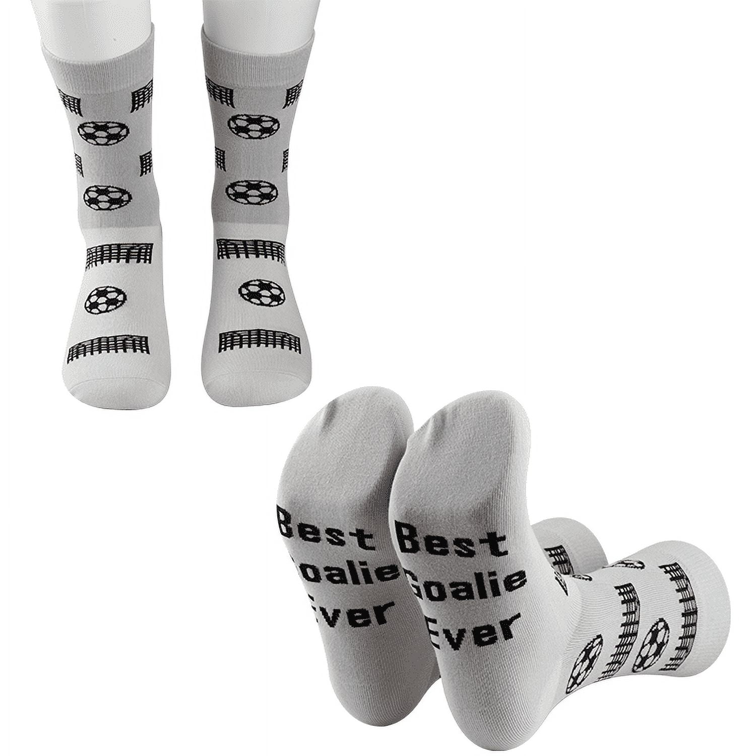 Soccer Goalie Socks Goalkeeper Gifts Best Goalie Ever Soccer Ball Socks ...
