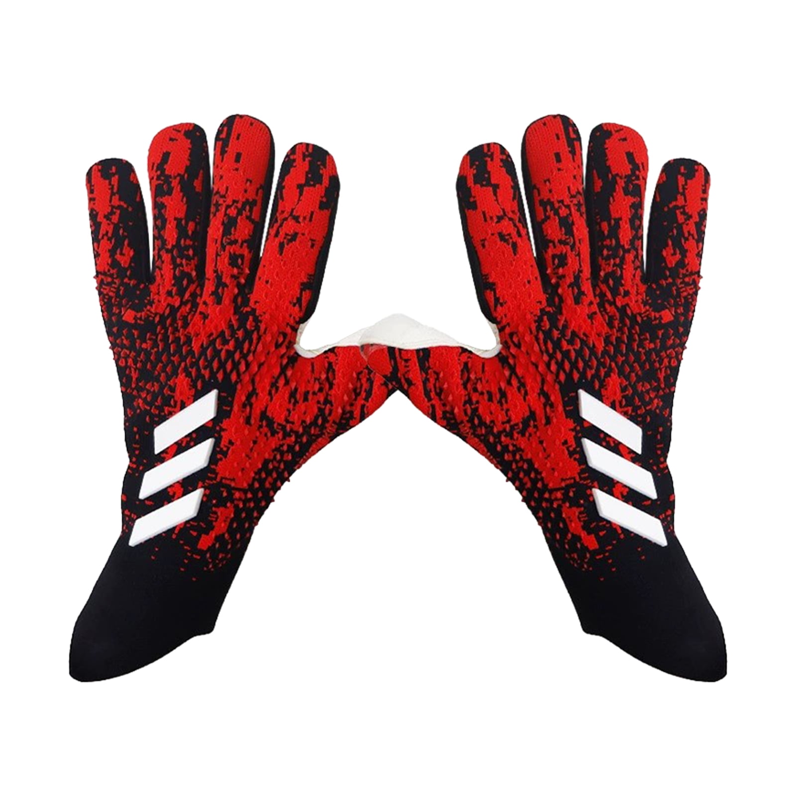 Soccer Goalkeeper Gloves Thickned Non-skid Red Green Black Latex ...