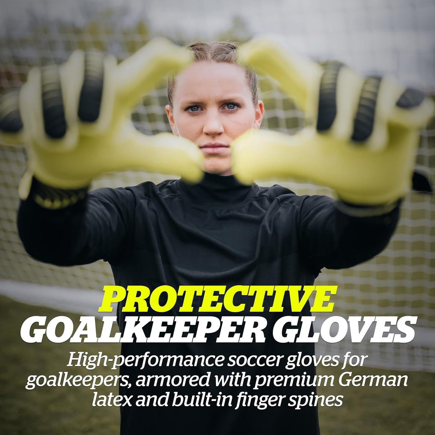 Goalkeeper Gloves with Grip and High- , Soccer Accessories for ...