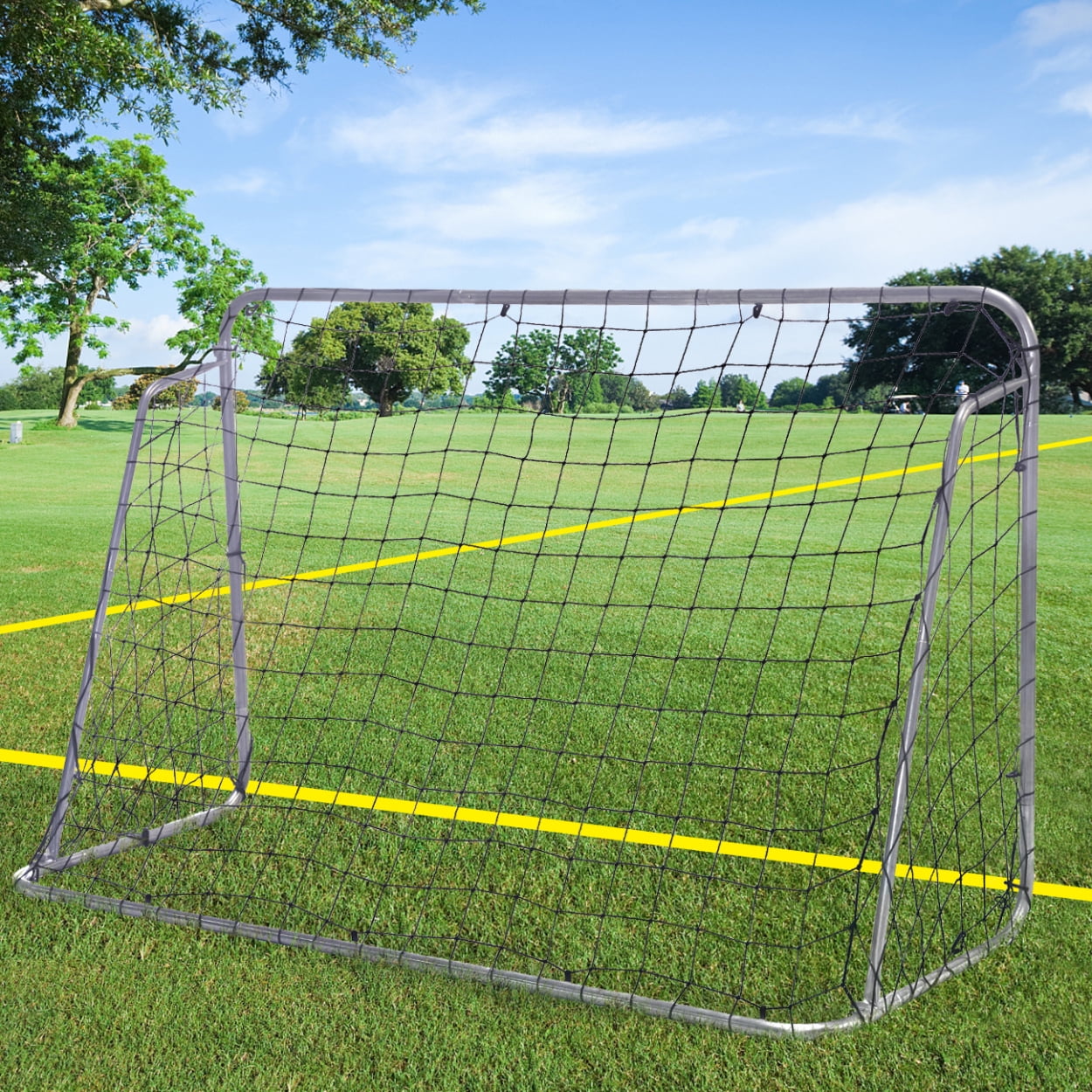 Soccer Goals with All Weather Net and Ground Stake, Portable Football ...