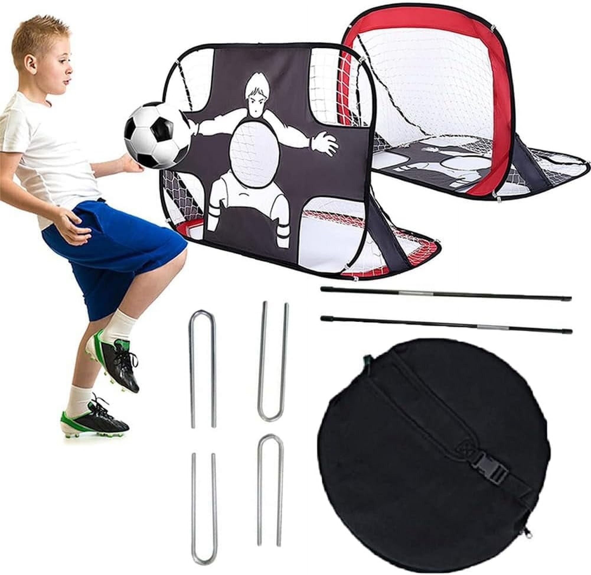 Soccer Goals Set for Backyard, 2 in 1 Pop Up Kids Soccer Goal, Football ...