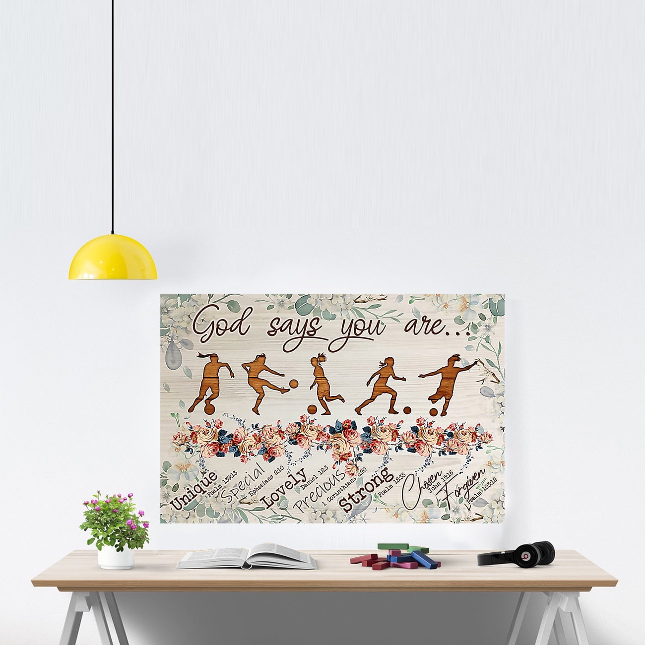Soccer God Says You Are Unique Poster soccer Poster gift for soccer 11 ...