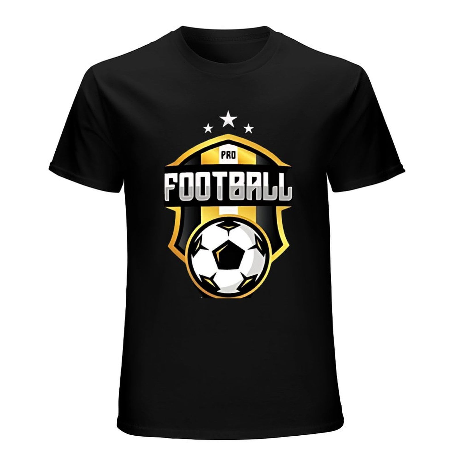 Soccer Gold Color Football Badge Men's T-Shirt Futbol Sports Team Men ...