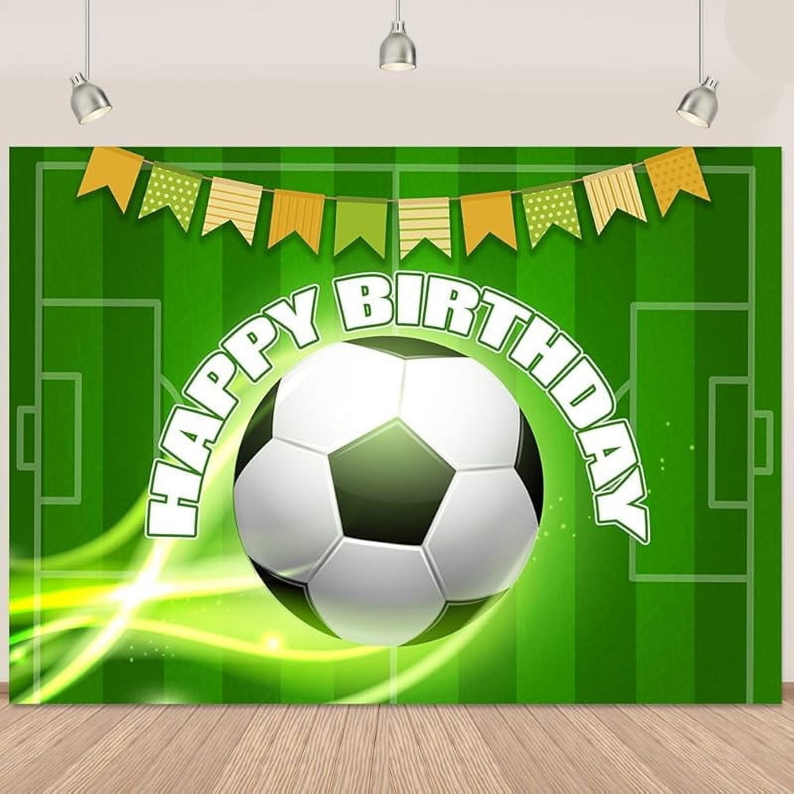 Soccer Happy Birthday Backdrop Soccer Birthday Photography Backdrop ...