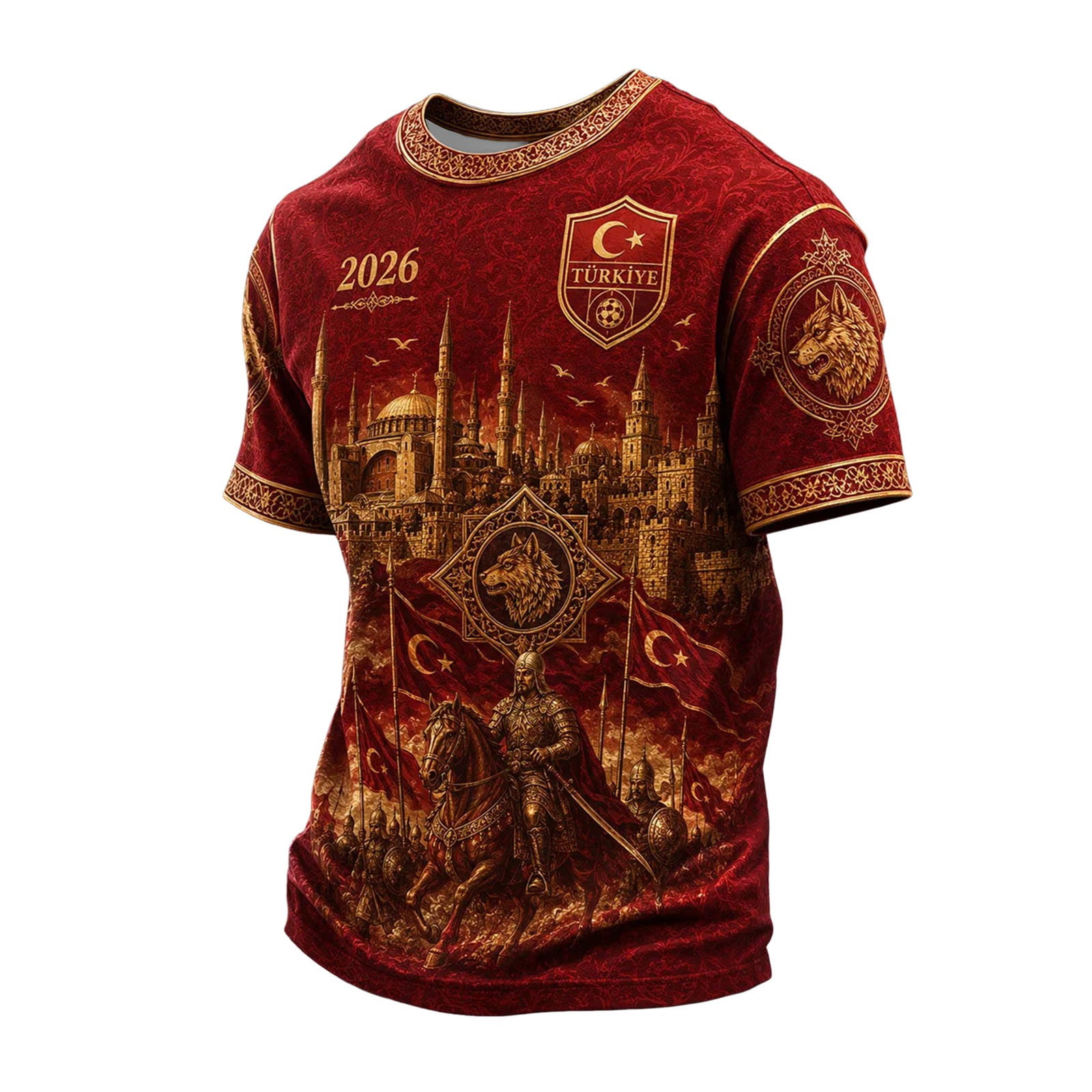 Soccer Jersey Shirts Men Turkey Print Tee For Casual Everyday Wear ...
