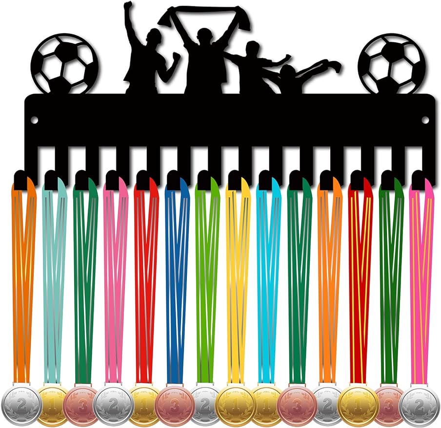Soccer Medal Hanger Display Medal Holder Rack Sports Metal Hanging ...