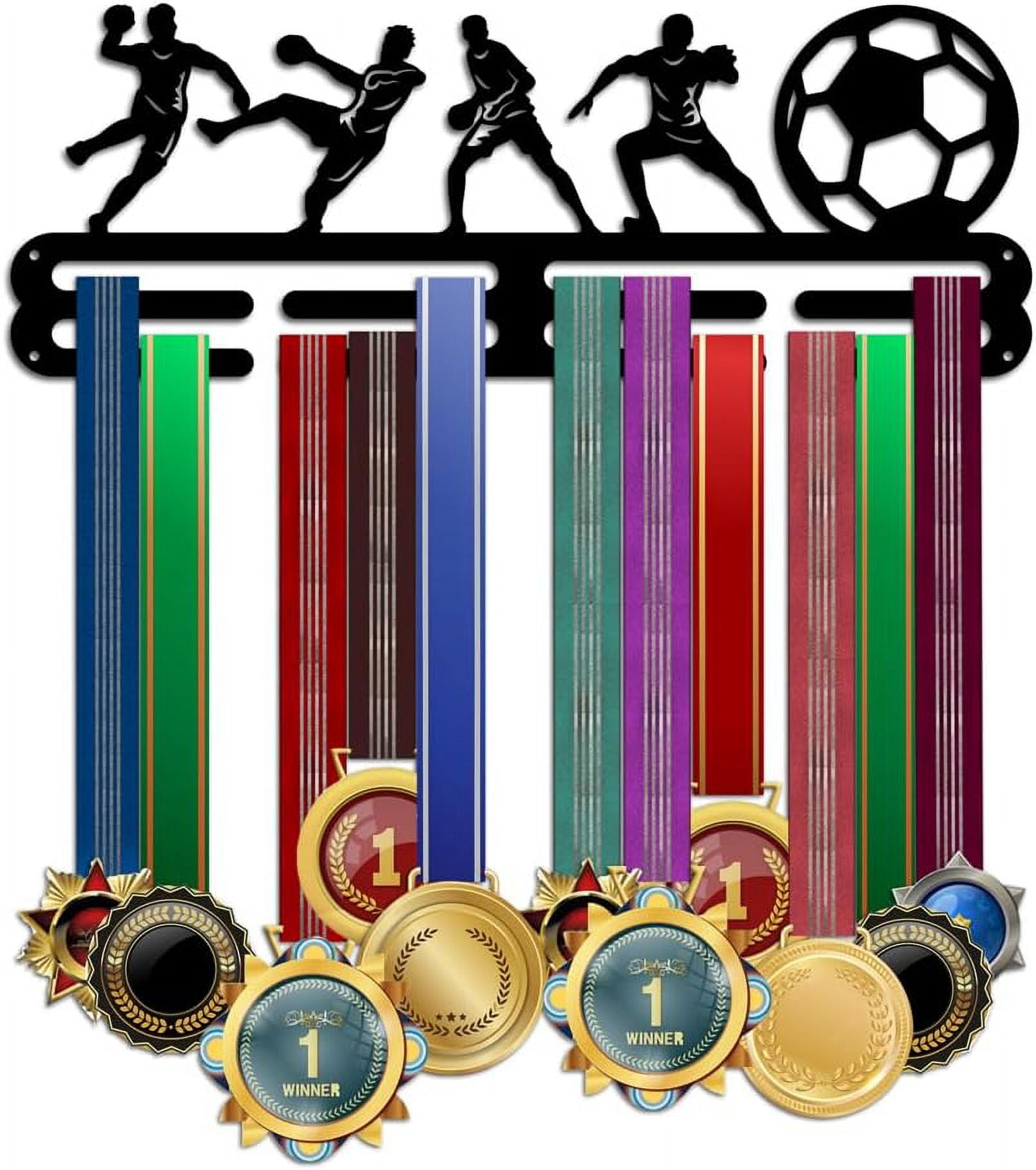 Soccer Medal Hanger Display Medal Holder Rack Wall Mount Hanger Decor ...